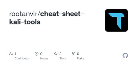 Github Rootanvircheat Sheet Kali Tools