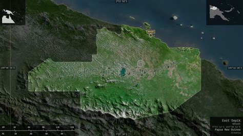 East Sepik Papua New Guinea Composition Satellite Stock