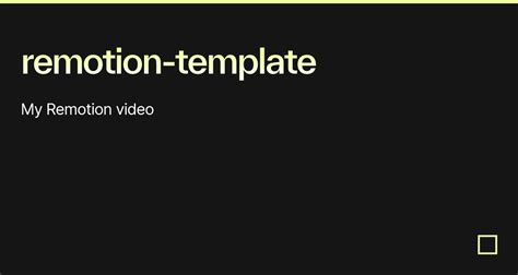 Remotion Template Codesandbox