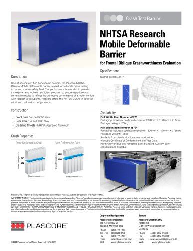 Energy Absorption Plascore Pdf Catalogs Technical Documentation