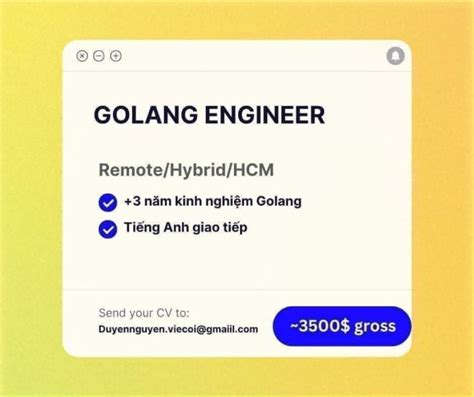 duyen nguyen on linkedin [hot][remote hcm] golang engineer ~ 3500