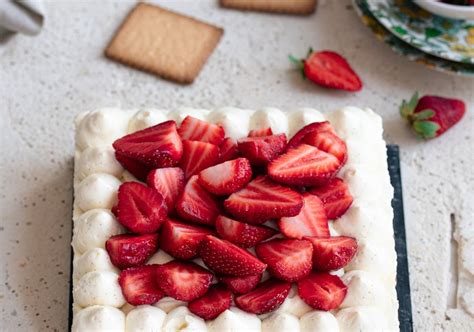 Chic Chic Chocolat Gâteau aux fraises sans cuisson crème au mascarpone