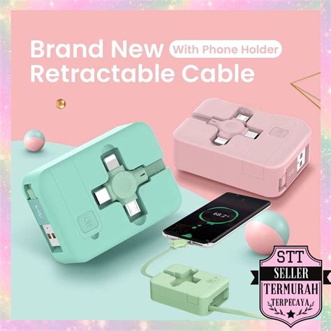 Jual STT Kabel Pengisian Daya IN Charger Micro USB Tipe C Fast Charging Dengan Bracket