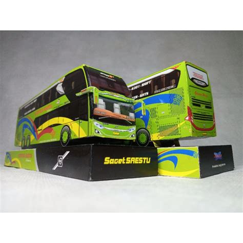 Jual Miniatur Bis Bus Gunung Harta Dd Papercraft Bus Shopee Indonesia