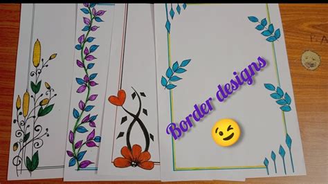 Easy Border Designs For Projects Works Anjaliartcrafts28 YouTube