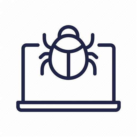 Laptop Security Bug Virus Icon Download On Iconfinder