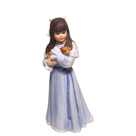 Sandra Kuck Accents Girl And Kitten Figurine St Annual 991 Sandra