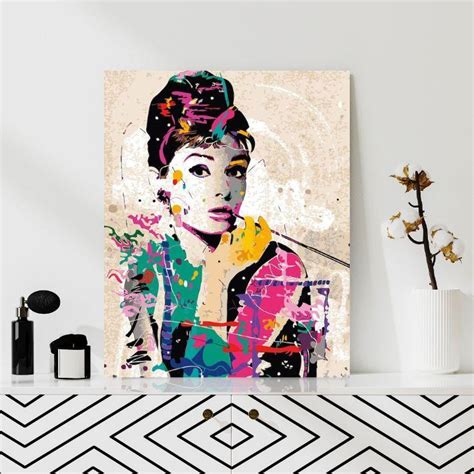 数字油絵 オードリー 大人の塗り絵 油絵 アクリル絵具 数字塗り絵 アートパネル メルカリ