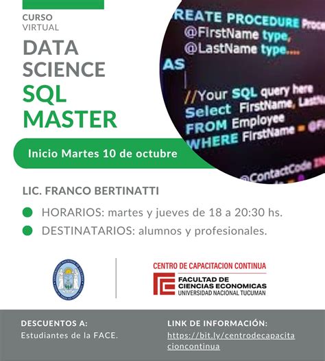 curso data science sql master instituto de administración