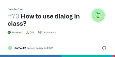How To Use Dialog In Class Flet Dev Flet Discussion 73 GitHub