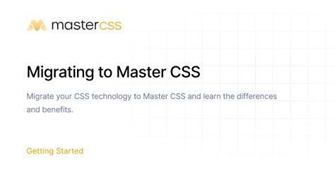 Migrating To Master Css