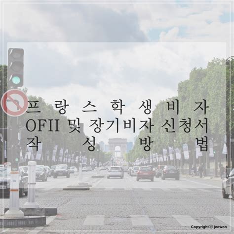 프랑스 대사관 면접 시 필수 서류 Ofii 및 장기 비자 신청서 작성방법 네이버 블로그