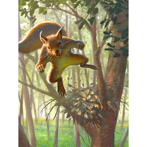 Squirrel Token Print Original Magic Art
