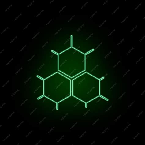 Premium Vector Bee Honeycomb Smart Icon Neon Biotechnology And Science Chemical Laboratory Can