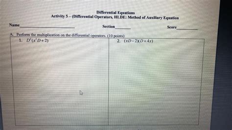 solved differential equations activity 5 differential
