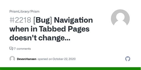Bug Navigation When In Tabbed Pages Doesn T Change Currently Selected