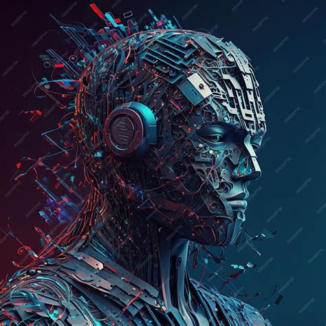 Premium Photo Ai Generated Illustration Artificial Intelligence A Microchip In The Cyborgs Head