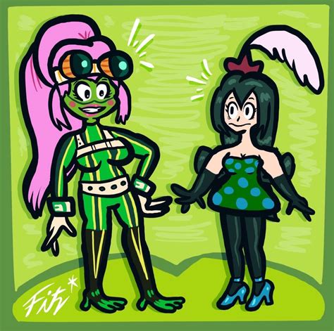 At An Outfit Swap With Mrs Toad And Tsuyu By Fitzsanchez On Deviantart