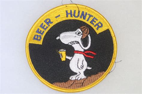 Usaf Morale Beer Hunter Aviation Squadron Sqdn Cloth Jacket Patch