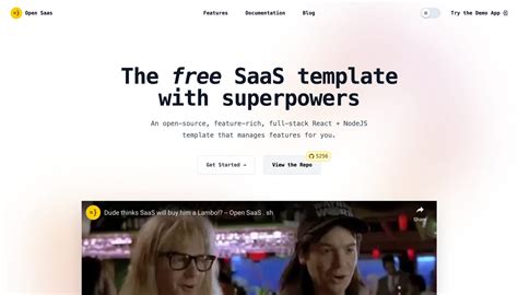 open saas react and node js saas starter