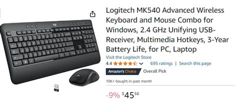 Logitech Wireless Keyboad And Mouse Advanced Combo Like New Rio Grande