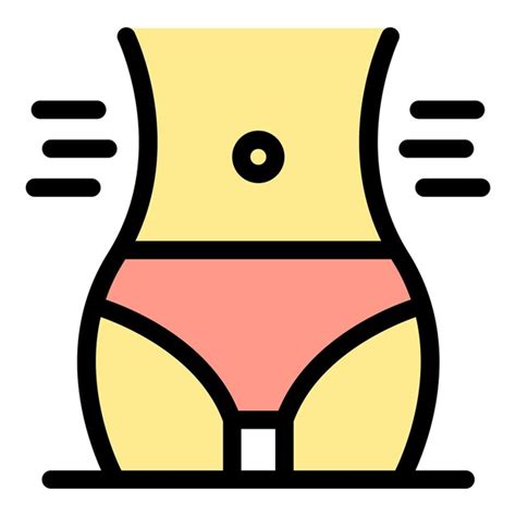 Premium Vector Body Waist Icon Outline Body Waist Vector Icon Color