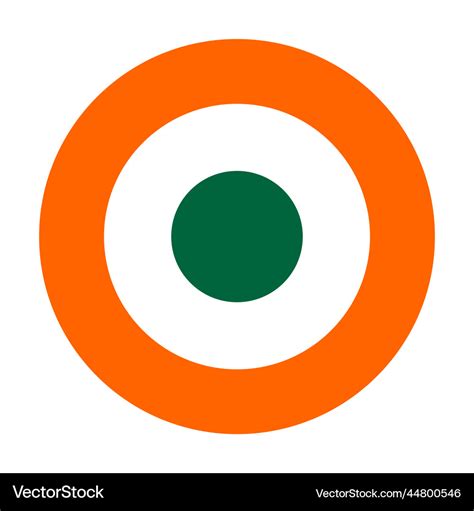 Circle Badge Roundel Of India Air Force Flag Vector Image