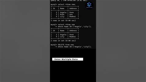 How To Delete Multiple Records From Mysql Table In Single Querydelete