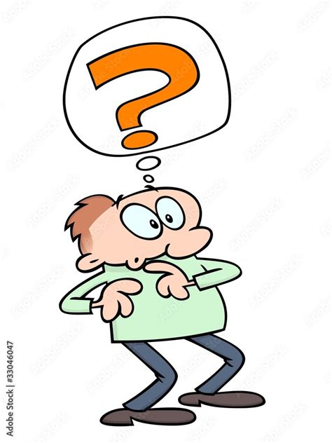 Confused Cartoon Guy Stock Vector Adobe Stock