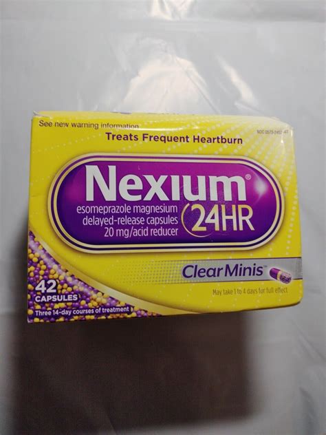 Nexium 24 Hr Clearminis Acid Reducer 42 Capsules New Open Box Exp 0625
