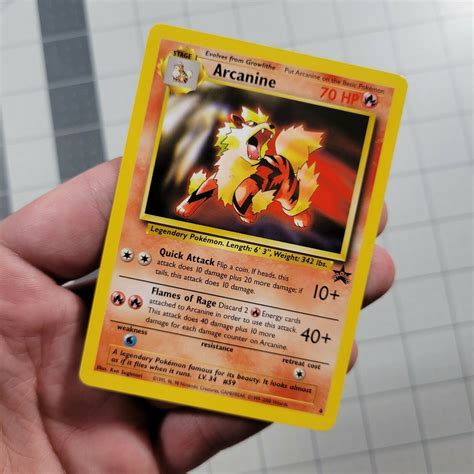 Arcanine Black Star Promo 6 WOTC Pokemon Card EX Condition Values MAVIN