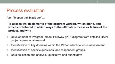 Lesson From The Rain Project Process And Impact Evaluation Design Of A Nutrition Sensitive