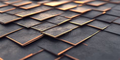 Abstract Grey And Gold Geometric Pattern Overlapping Squares Modern Texture Background Stock