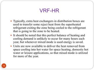 VARIABLE REFRIGERANT FLOW VRF Ppt PPTX