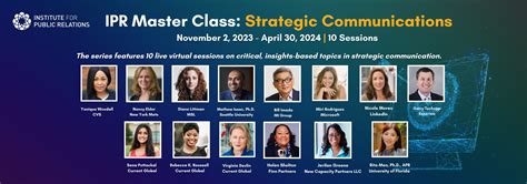 Ipr Master Class Series Institute For Public Relations