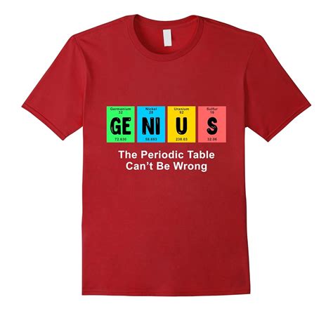 Periodic Table Of Elements GENIUS T Shirt CL Colamaga
