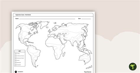 World Vegetation Zones Mapping Template Teach Starter Worksheets Library