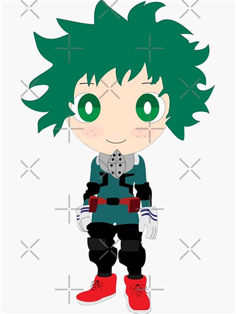 Deku Green Hair Sticker For Sale By Ortegajordon Redbubble