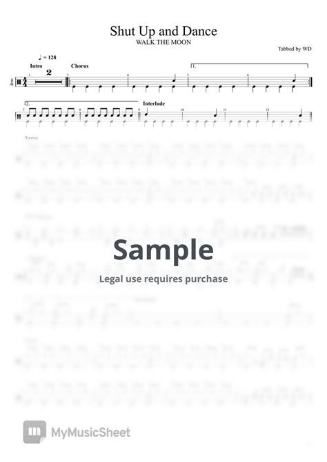 WALK THE MOON Shut Up and Dance Sheets by 劉宗瑋 WD