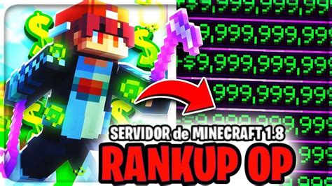 Novo Servidor De Rankup OP Maquinas E Spawners 1 8x YouTube