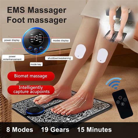 Electric Ems Massager Foot Massage Pad Mini Cervical Massager Foot Neck