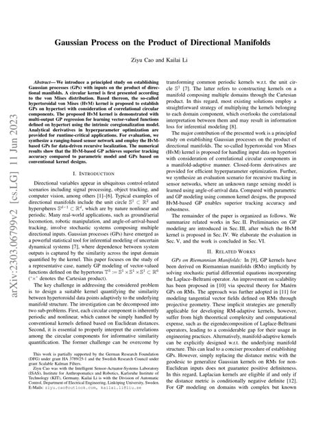 Pdf Gaussian Process On The Product Of Directional Manifolds