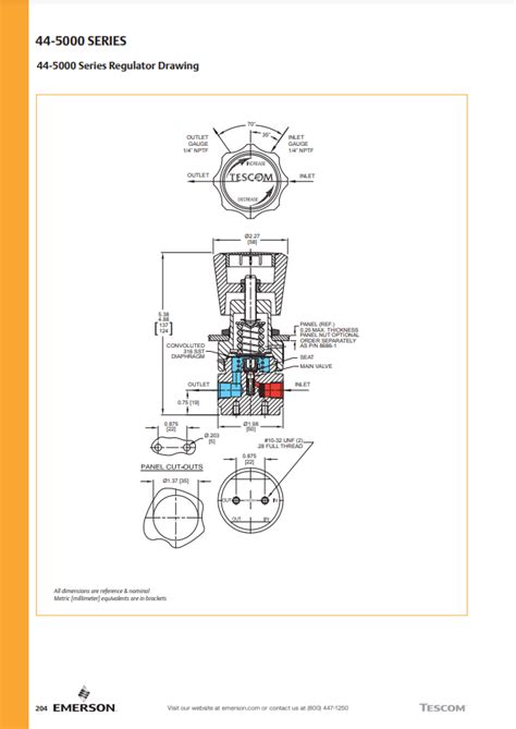 Absolute Pressure Regulator Tescom 44 5000 Series Matheson Online Store
