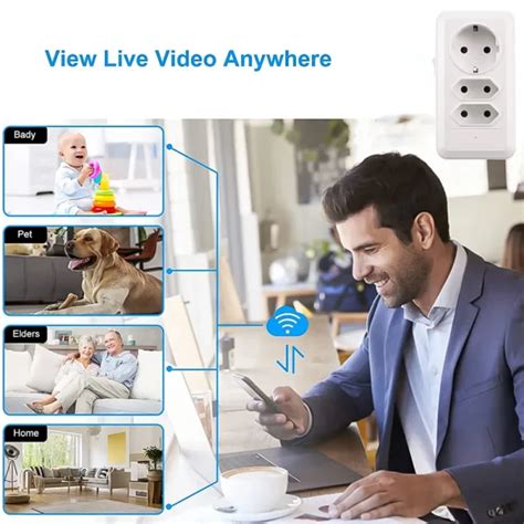 Скрита камера Wifi в разклонител с Usb и Type C видеонаблюдение на живо шпионска камера