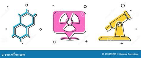 Establecer La Fórmula Química Radioactiva En La Ubicación Y El Icono