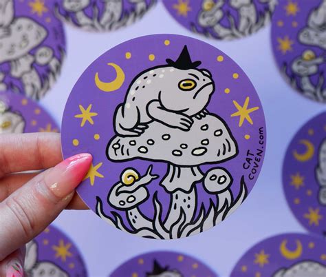 Grumpy Toad Witch Sticker Cat Coven
