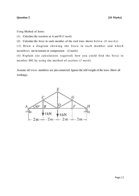 solved using method of joints calculate the reactions at a