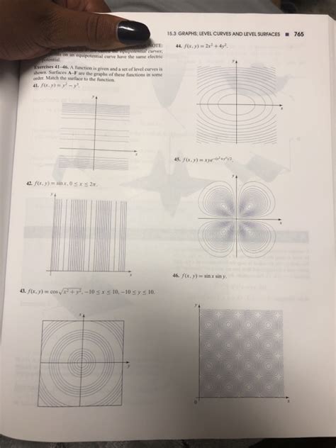 Solved GRAPHS LEVEL CURVES AND LEVEL SURFACES E Chegg Com