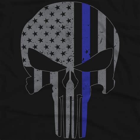 Thin Blue Line Punisher Skull Wallpaper