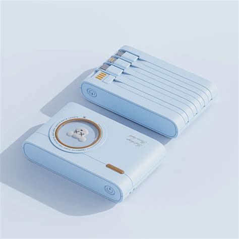 可爱萌宠相机充电宝20000毫安自带线移动电源礼品logo移动电源 花瓣网